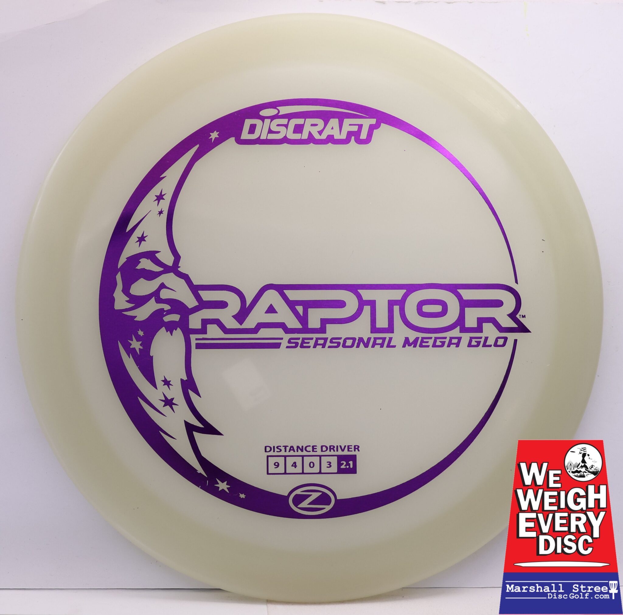 Seasonal Mega Glow Z Raptor • Marshall Street Disc Golf